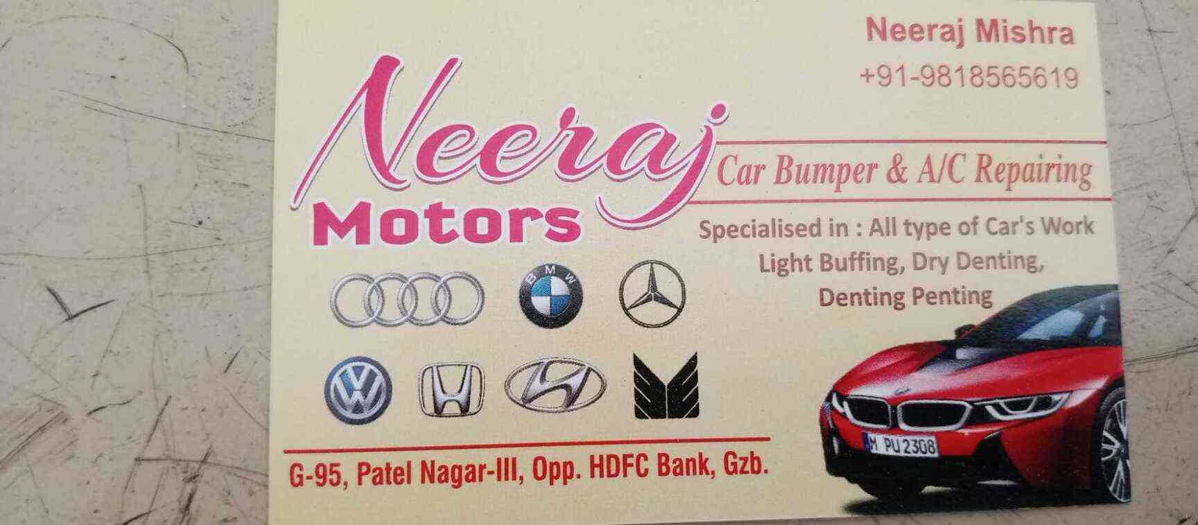 Neeraj Car Bumper Repairing Old and New Bumper in Patel Nagar 3 Ghaziabad Best Chevrolet Car Repair Services near me in Ghaziabad Justdial