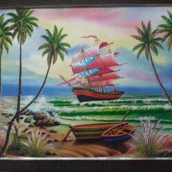 Lukisan Senja Mudah Ditiru Lukisan Pemandangan Yang Mudah Ditiru Jual