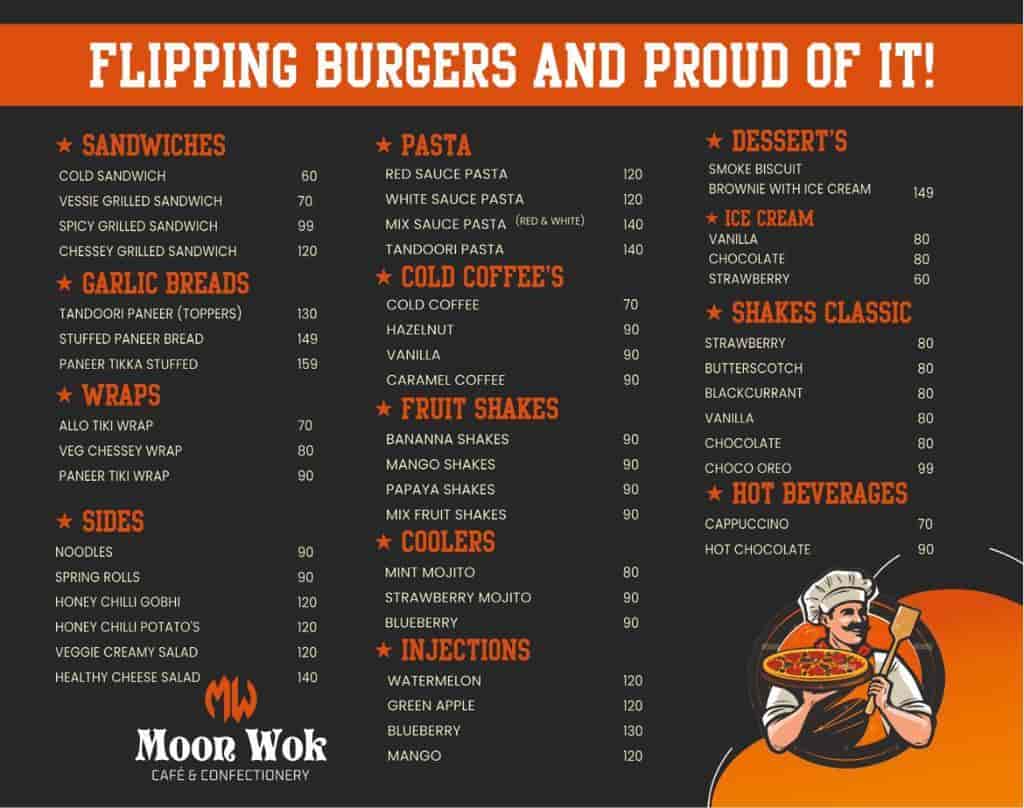Moon wok menu store